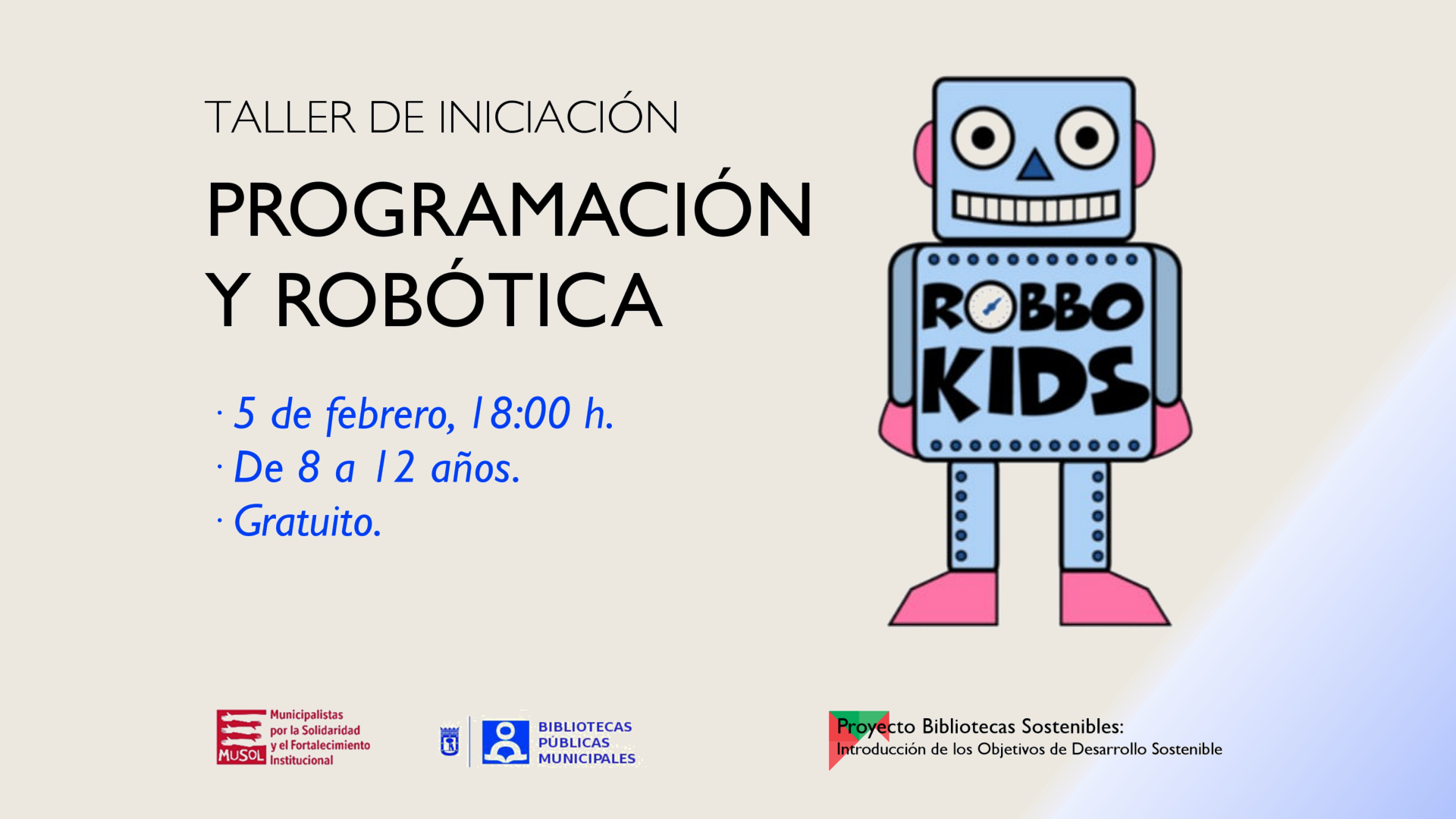 Taller programación y robótica (8-12 años) - Vallecas Viva